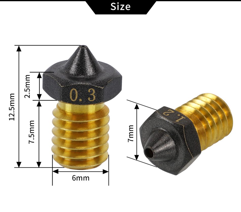 PTFE Coated CHT V6 Brass Nozzle - 3DEA PTFE Coated CHT V6 Brass Nozzle - 3DEA